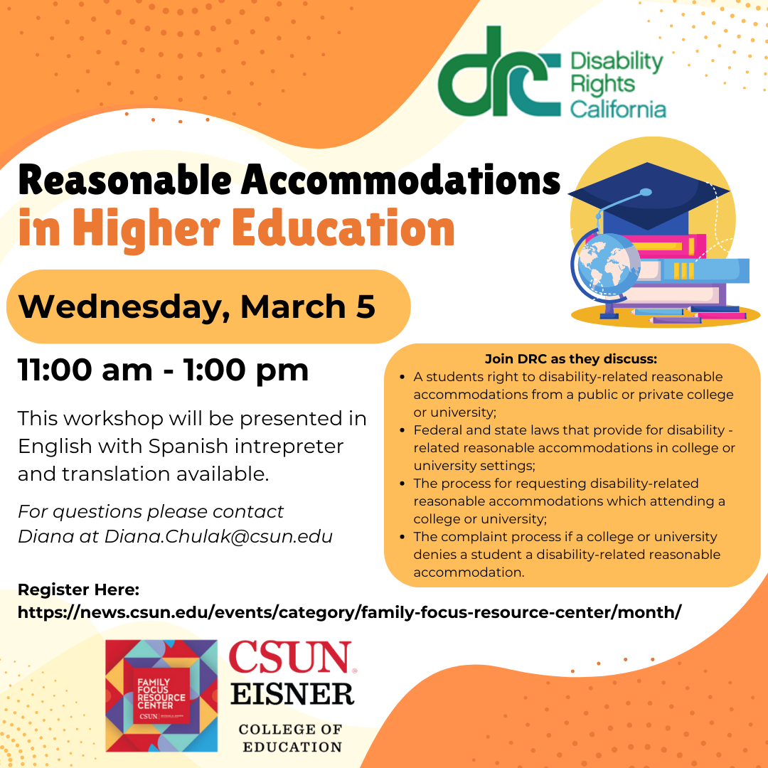 Reasonable Accommodation in Higher Education (FFRC) - North Los Angeles ...