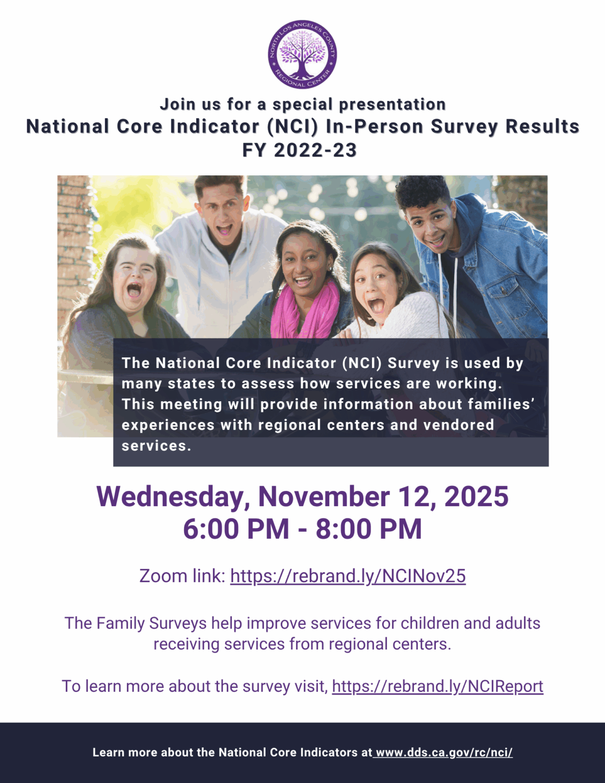 National Core Indicator (NCI) In-Person Survey Results Meeting -North Los Angeles County